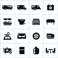 Black RV Systems Icons free image download