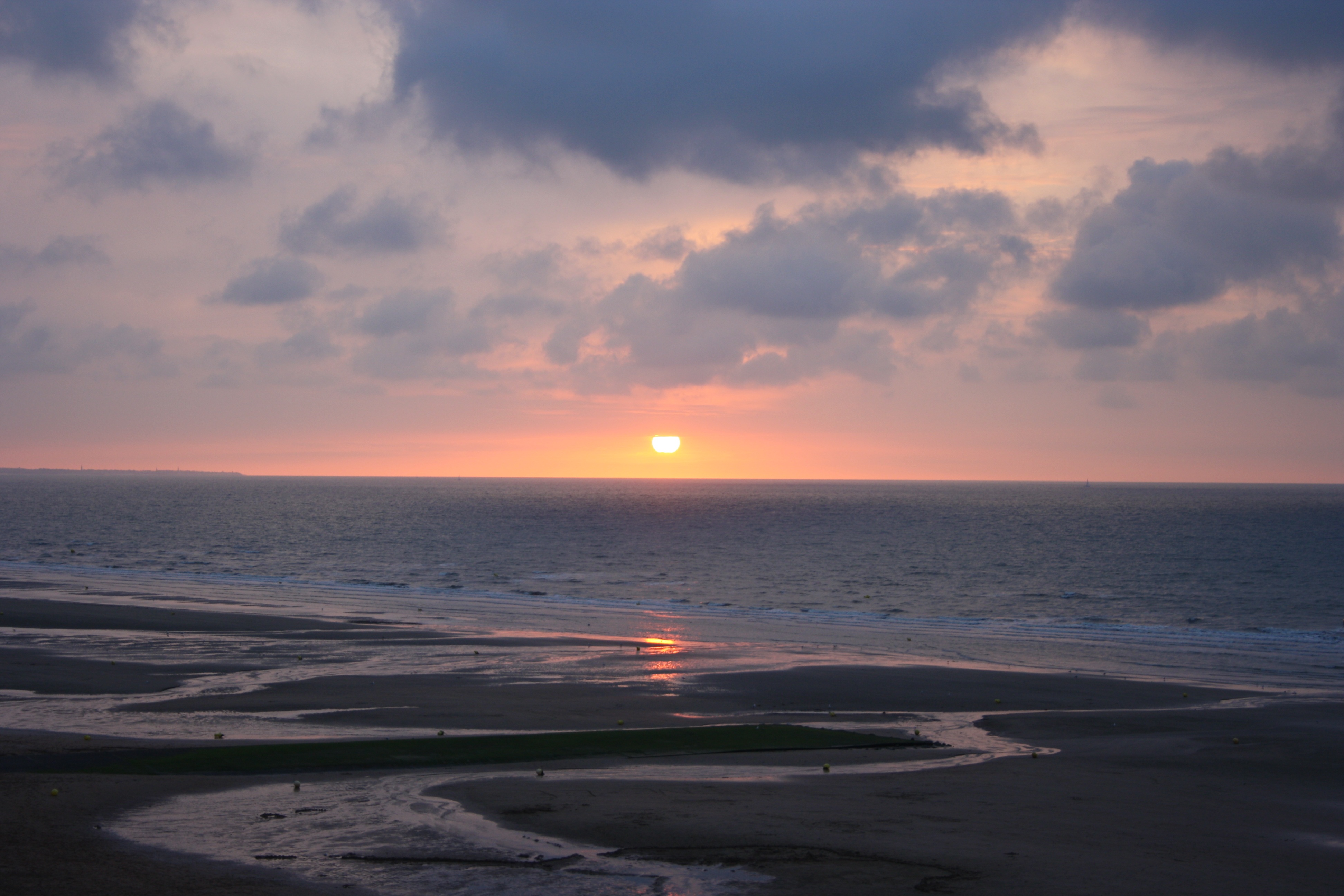 Normandy sunset landscape free image download