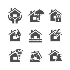 Property insurance icons free image download