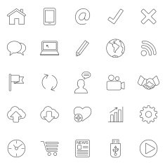 Internet line icons Set 2 Vector free image download
