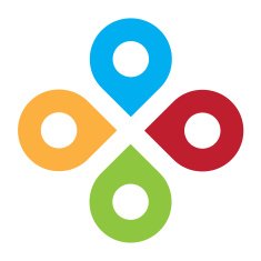 Global partnership positioning system network logo icon set free image ...