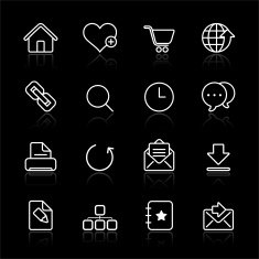 Internet and Communications - Black Simple Icons free image download
