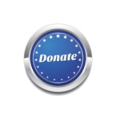 Donate Blue Vector Icon Button free image download