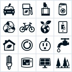 Black Environmental Icons free image download