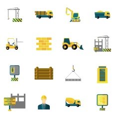 Construction Icons Flat free image download