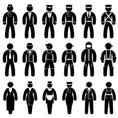 Peoples uniform icons free image download