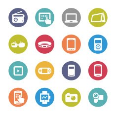 Mobile Devices Icons - Circle Series free image download