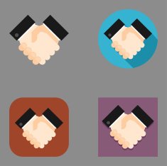 Flat Handshake icons free image download