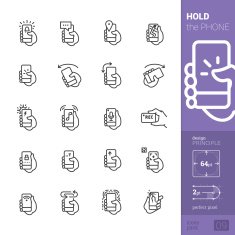 Phone interaction vector icons - PRO pack free image download
