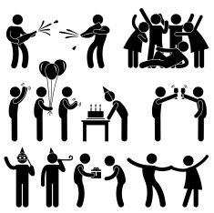 Birthday Party Celebration Pictogram free image download
