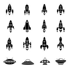 Space Rockets Icons free image download