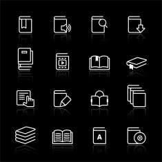 Books Information - Black Simple Icons free image download