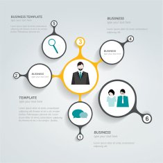 Circle infographic chart Vector template N2 free image download