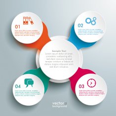 Circle Chain Colored Cross Infographic N2 free image download