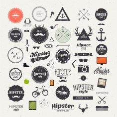 Hipster labels set N2 free image download