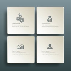 Infographic tag layout with brown square free image download