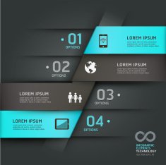 Abstract infographics communication technology origami style free image ...