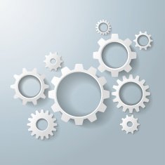 Several White Gears free image download