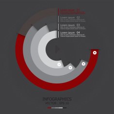 Modern Curve Infographics Design Template free image download