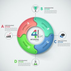 Modern infographics options banner N258 free image download