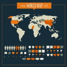 World Map Infographics Template free image download