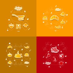 Restaurant sticker infographic free image download