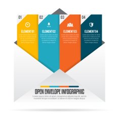 Open Envelope Infographic free image download
