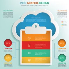 Cloud computing Info graphic design clean vector free image download