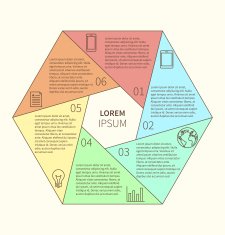 Polygonal infographic diagram free image download