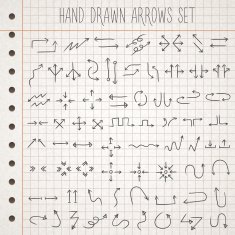 Hand drawn style arrows set N2 free image download