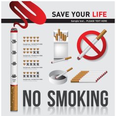 No smoking infographic set free image download