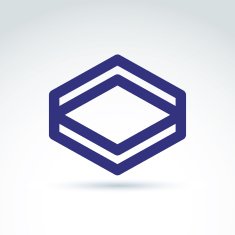 Vector abstract monochrome rhomb diamond figure isolated free image ...