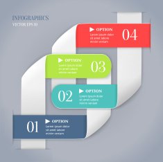 Colored bended lines with numbers N2 free image download