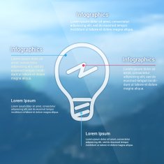 Bold simple line icon infographic template design free image download