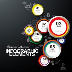 Abstract trendy infographic elements design N5 free image download