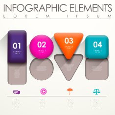 Trendy attractive infographic elements design free image download