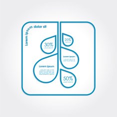 Eco blue drop infographic template free image download