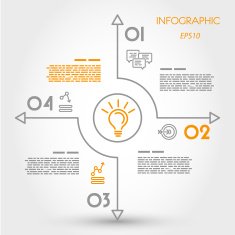 Cross linear infographics free image download