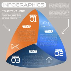 Infographics Options Infinite Ribbon Bright Three Choices free image ...