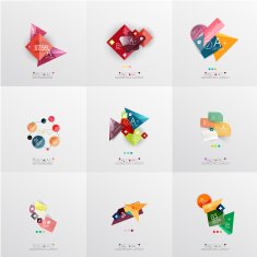 Set of paper graphic layouts N2 free image download