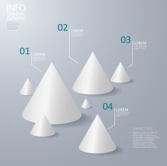 Modern vector abstract cone chart infographic elements N3 free image ...