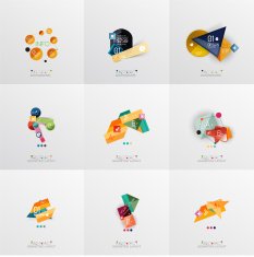 Set of paper graphic layouts N11 free image download