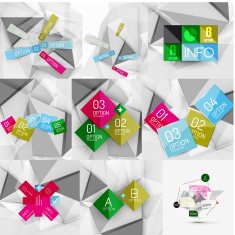 Set of paper graphic infographic modern template N11 free image download