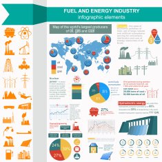 Fuel and energy industry infographic set elements N8 free image download