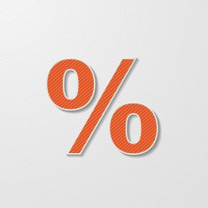 Orange Percent Symbol Paper free image download