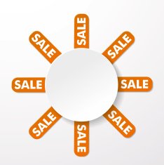 Sale Big Round Info Label free image download
