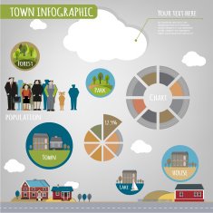 Town infographics N5 free image download