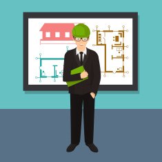 Civil professional mechanical science engineering concept flat free ...