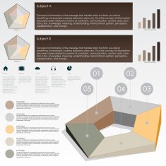 Pentagon Graph InfoGraphic for expressing information free image download
