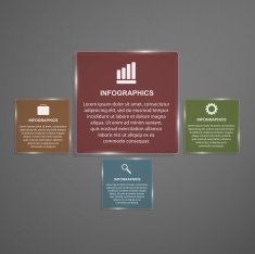 Abstract square infographics template N2 free image download